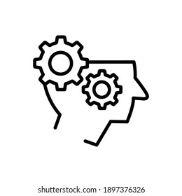 Head Setting Line Icon Management Symbol: เวกเตอร์สต็อก (ปลอดค่า ...