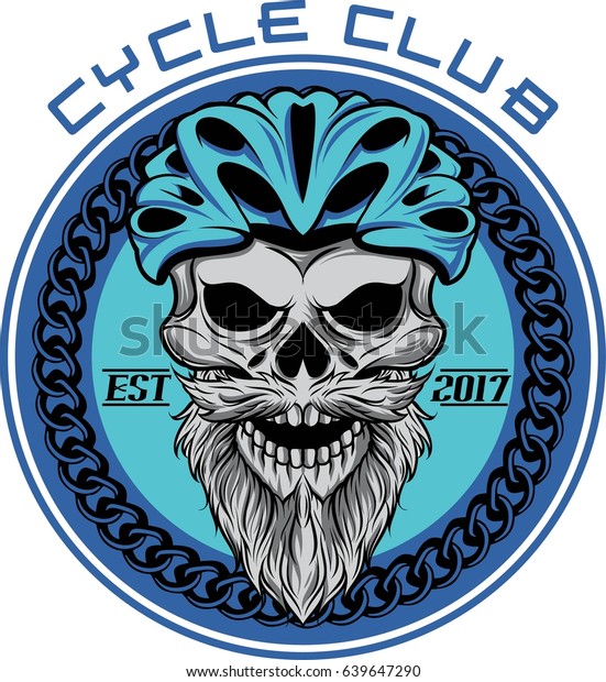 Head Skull Cycle Helmt Stock Vector (Royalty Free) 639647290 | Shutterstock