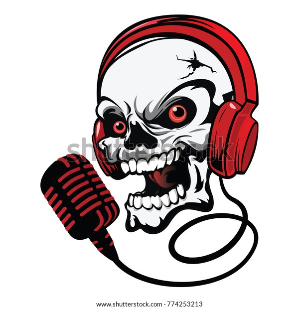 Head Skull Music Headphone Microphone Vector Stock Vector (Royalty Free ... Head Skull Music Headphone Microphone Vector Stock Vector (Royalty Free ...