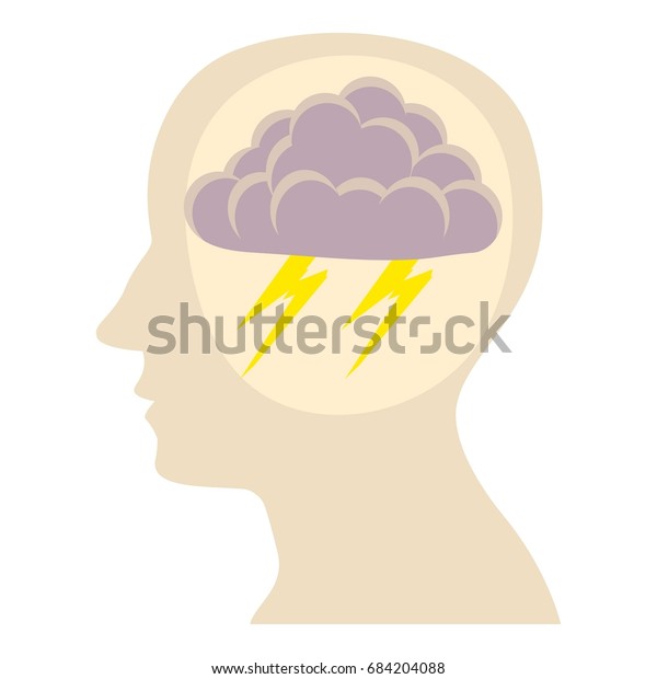 Head Storm Icon Cartoon Style Stock Vector (Royalty Free) 684204088 ...