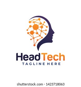 Modern Simple Logo Design Head Leaves Stock Vector (Royalty Free ...