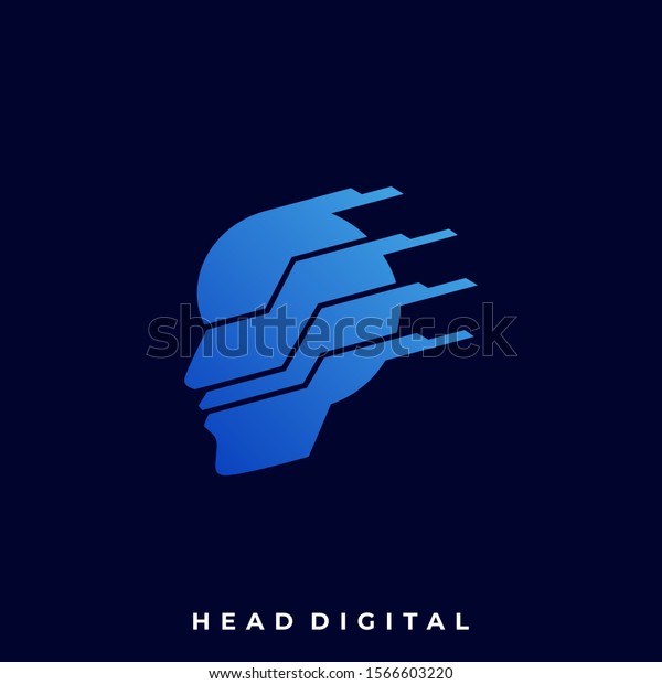 Head Technology Line Art Illustration Vector Stock Vector (Royalty Free ...