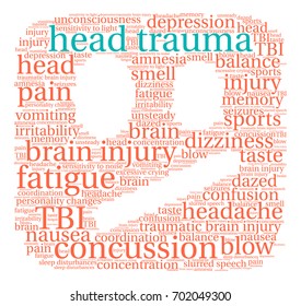 Head Trauma Word Cloud On White Stock Vector (Royalty Free) 702049300 ...