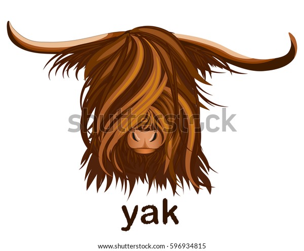 Head Yak Logo Emblem Mascot Vector Stock Vector (Royalty Free) 596934815