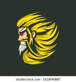 Head Zeus Yellow Hair Stock Vector (Royalty Free) 1618940887 | Shutterstock