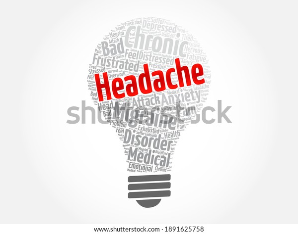 Headache Light Bulb Word Cloud Collage Stock Vector (Royalty Free ...