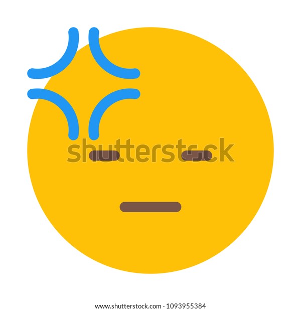Headache Uncomfortable Emoji Stock Vector (Royalty Free) 1093955384 ...