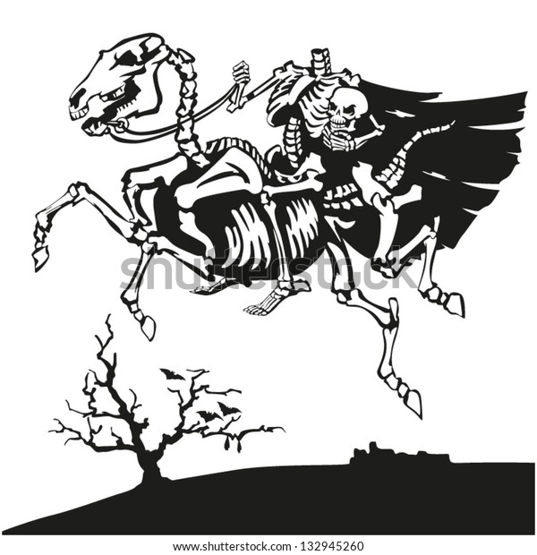 Headless Rider Illustration Running Headless Rider Stock Vector ...