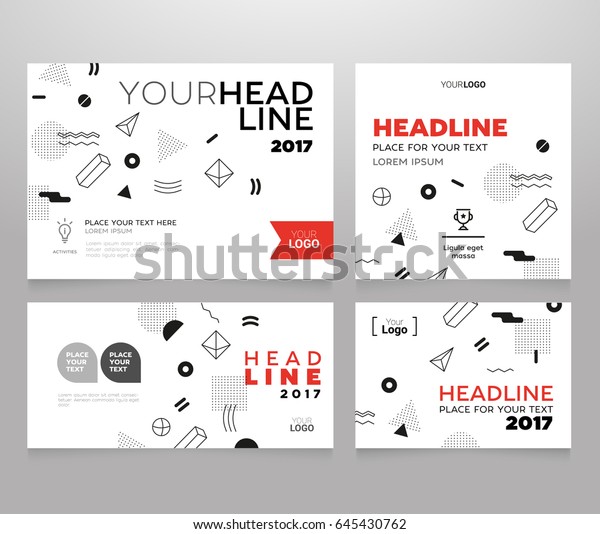 Headline Banner Vector Template Illustration Poster Stock Vector ...