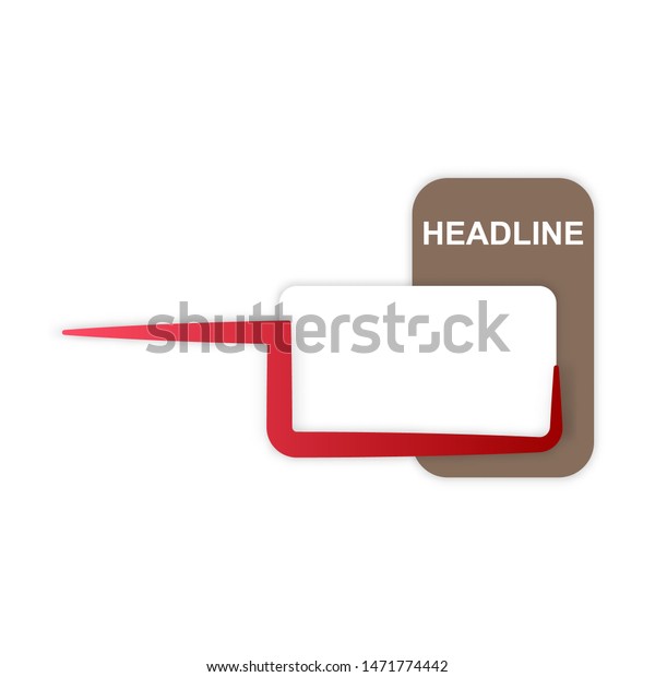 Headline Sign Headliner Paper Speech Bubble Stock Vector (Royalty Free ...