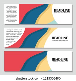 Headline Template Abstract Colorful Background Space Stock Vector ...