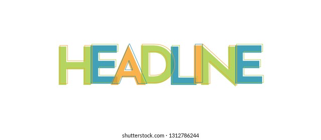 Headline Word Concept Headline Use Cover Stock Vector (Royalty Free ...