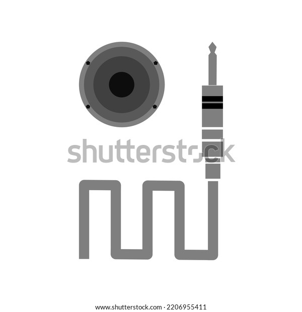 Headphone Audio Jack Plug Headphones Listening Stock Vector (Royalty ...