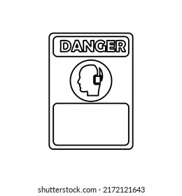 Headphone Danger Icon Vector Illustration Stock Vector (Royalty Free ...