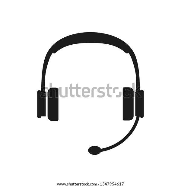 Headphone Microphone Icon Sign Vector Stock Vector (Royalty Free ...