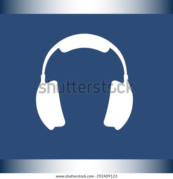 Headphone Sign Icon Vector Illustration Flat Stock Vector (Royalty Free ...