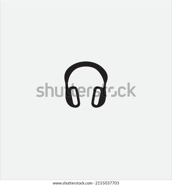 Headphones Vector Black White Stock Vector (Royalty Free) 2155037703 ...