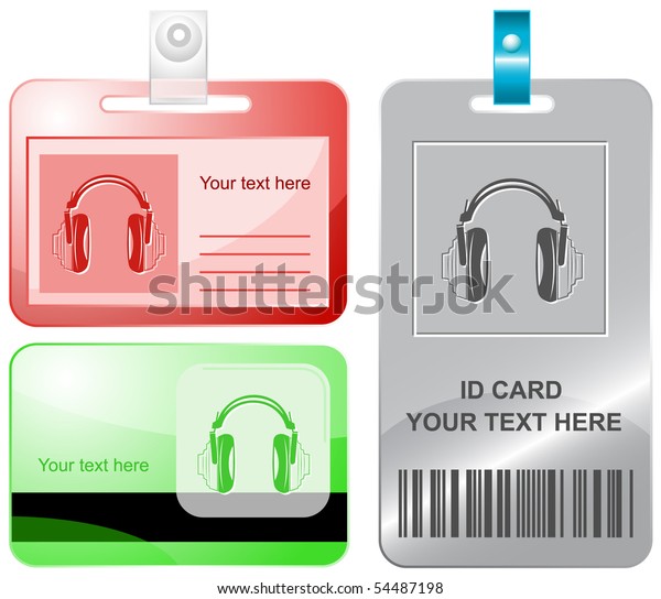 Headphones Vector Id Cards: เวกเตอร์สต็อก (ปลอดค่าลิขสิทธิ์) 54487198 ...