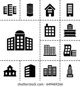 Headquarters Icons Set 13 Editable Filled Stock Vector (Royalty Free ...