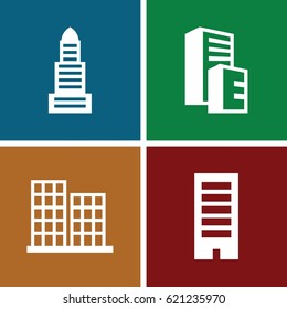 Headquarters Icons Set Set 4 Headquarters Stock Vector (Royalty Free ...
