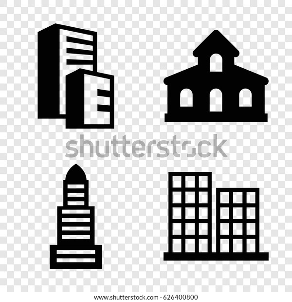 Headquarters Icons Set Set 4 Headquarters Stock Vector (Royalty Free ...