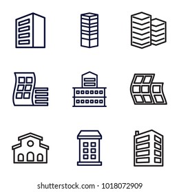 Headquarters Icons Set 9 Editable Outline Stock Vector (Royalty Free ...
