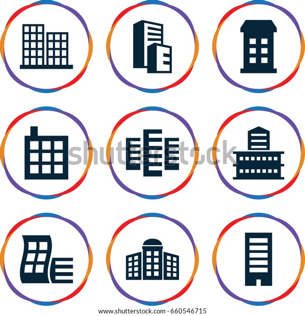 Headquarters Icons Set Set 9 Headquarters Stock Vector (Royalty Free ...