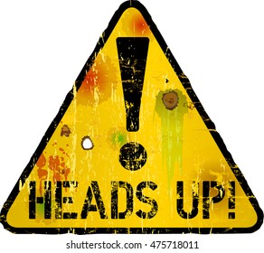Heads Sign Warning Sign Vector Illustrationexclamation Stock Vector ...