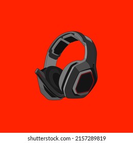 Headset Gaming Vector Art Illustration Stock Vector (Royalty Free ...