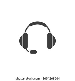 Headset Icon Black White Vector Graphic Stock Vector (Royalty Free ...