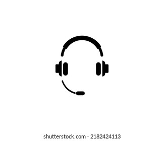 Headset Icon Vector Illustration Logo Template Stock Vector (Royalty ...