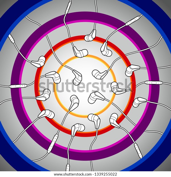 Headsets Earphones Vector Sketch Tech Draw Stock Vector (Royalty Free ...