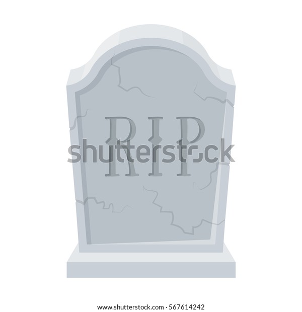 Headstone Icon Cartoon Style Isolated On Stok Vektör (Telifsiz ...