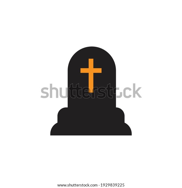 Headstone Logo Icon Illustration Design Stock Vector (Royalty Free ...