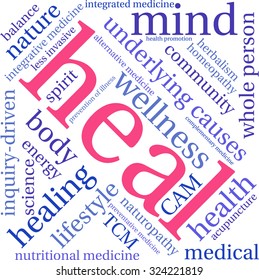 Heal Word Cloud On White Background Stock Vector (Royalty Free ...