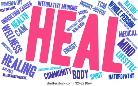 Heal Word Cloud On White Background Stock Vector (Royalty Free ...