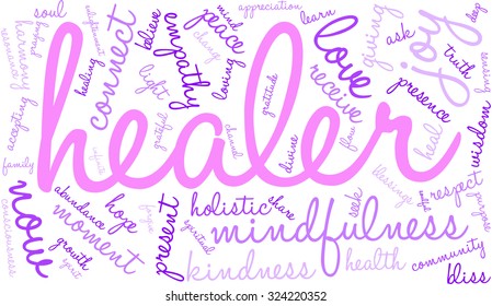 Healer Word Cloud On White Background Stock Vector (Royalty Free ...