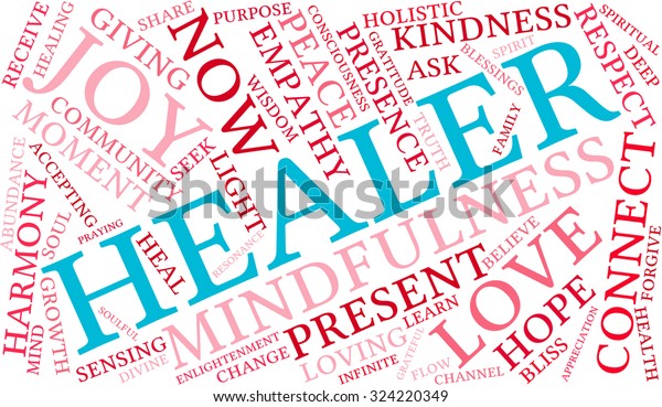 Healer Word Cloud On White Background Stock Vector (Royalty Free ...