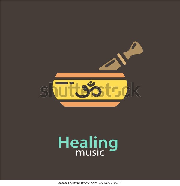 Healing Music Logo Design Vector Template 스톡 벡터(로열티 프리) 604523561 ...
