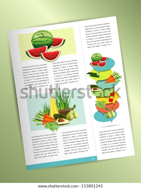 Health Brochure Design Sample Layout Illustration Stock Vector (Royalty ...