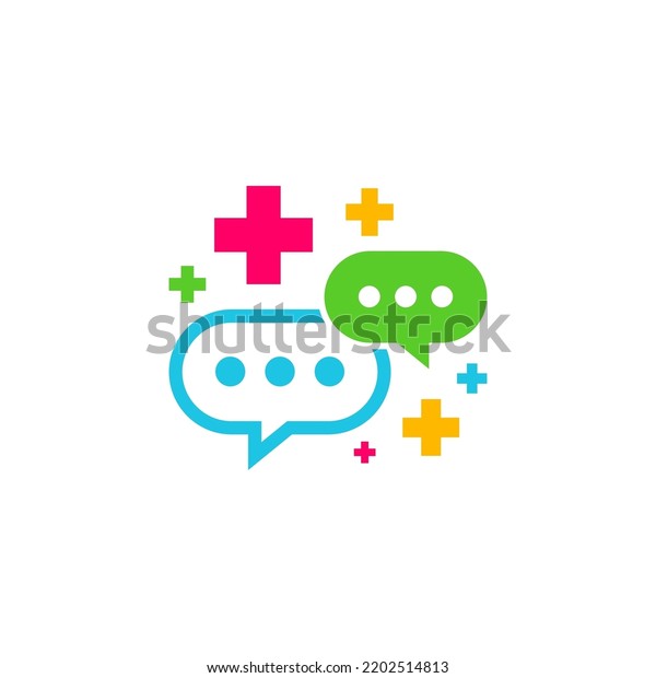 Health Chat Logo Design Template Chat Stock Vector (Royalty Free ...