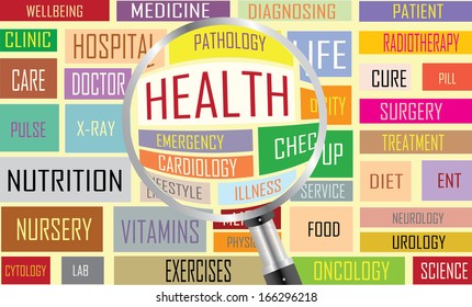 Health Concept Labels Vector Artwork Stock Vector (Royalty Free ...