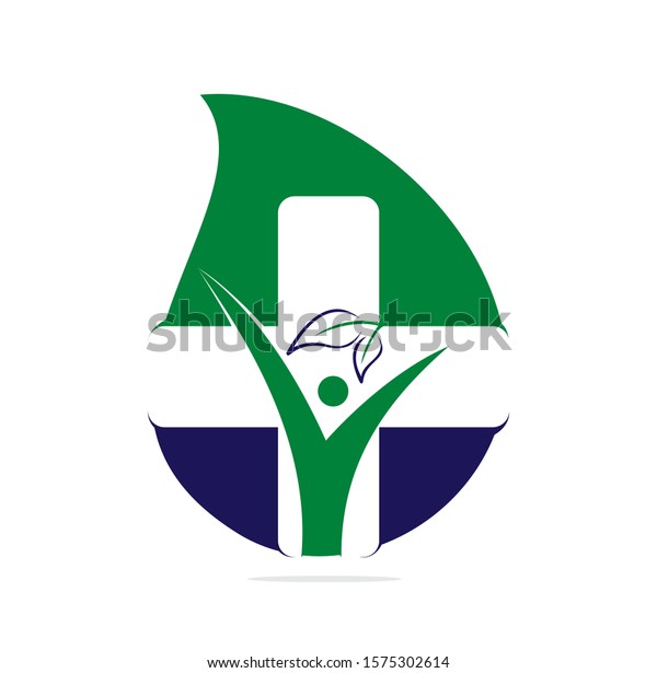 Health Drop Shape Logo Cross Health Stock Vector (Royalty Free ...