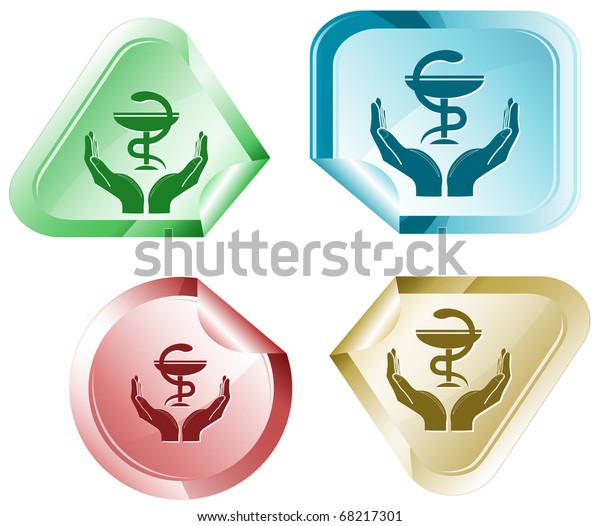 Health Hands Vector Sticker Stock Vector (Royalty Free) 68217301 ...