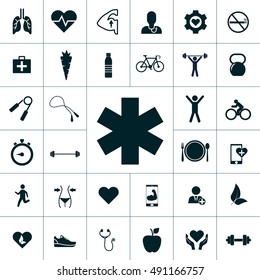 Health Icon Set Stock Vector (Royalty Free) 491166787 | Shutterstock