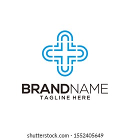 Health Plus Logo Designs Vector Template Stock Vector (Royalty Free ...