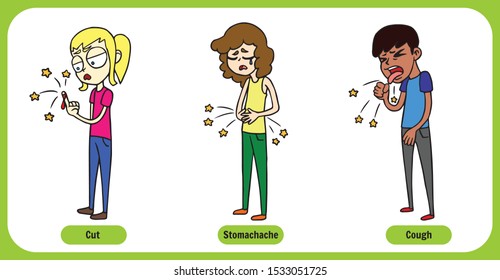 Health Problems Chart Cartoon Human Characters Stock Vector (Royalty ...