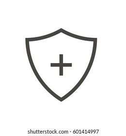 Health Protect Shield Icon Vector Stock Vector (Royalty Free) 601414997 ...