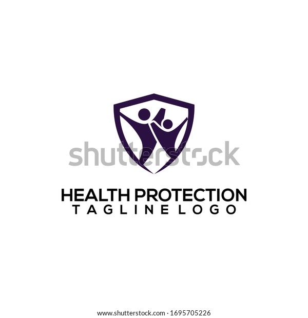 Health Protection Logo Design Vector Template Stock Vector (Royalty ...