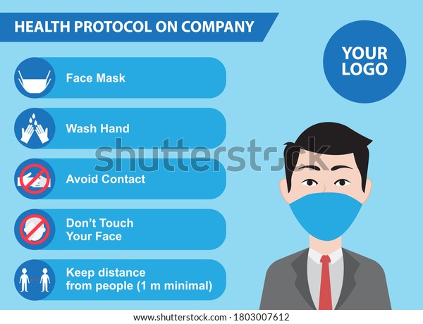 Health Protocol Working On Office Best Stock Vector (Royalty Free ...